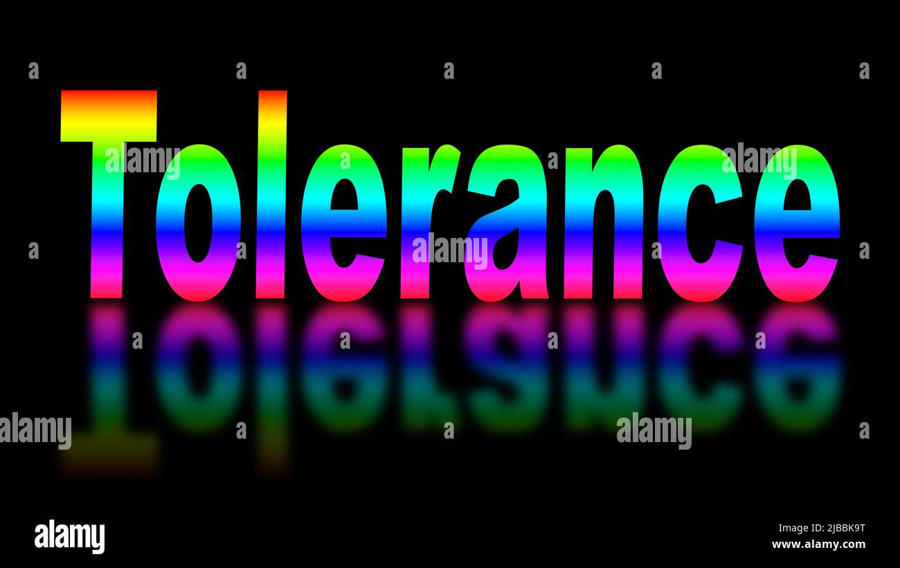 Rainbow sign and reflection illustrating diversity, equality and ...