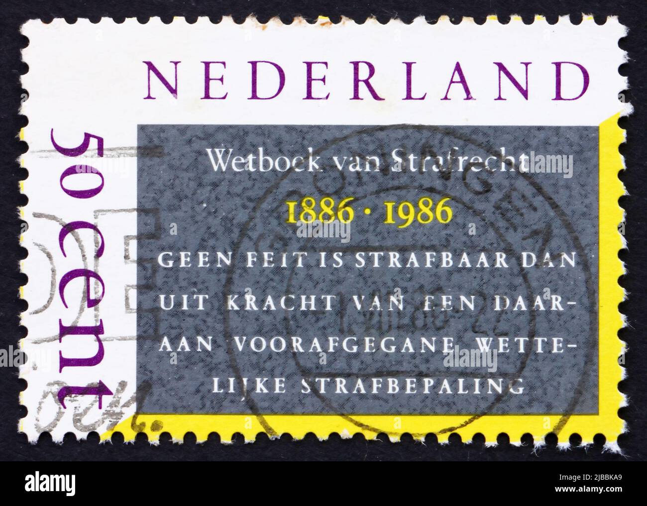 NETHERLANDS - CIRCA 1986: a stamp printed in the Netherlands shows ...