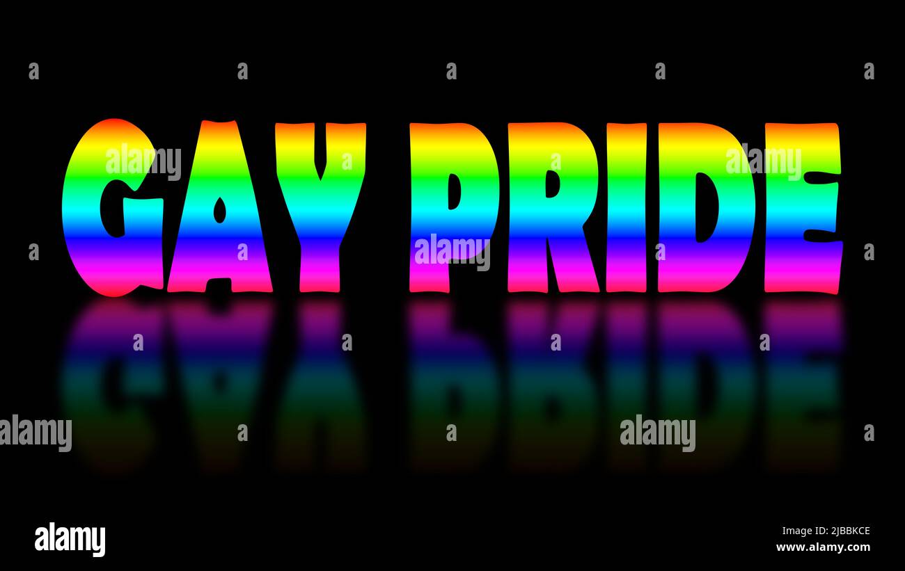 Rainbow sign and reflection illustrating diversity, equality and ...