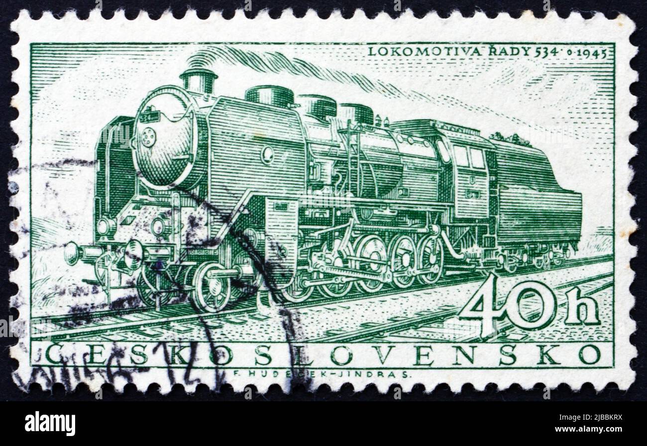 CZECHOSLOVAKIA - CIRCA 1956: a stamp printed in the Czechoslovakia ...