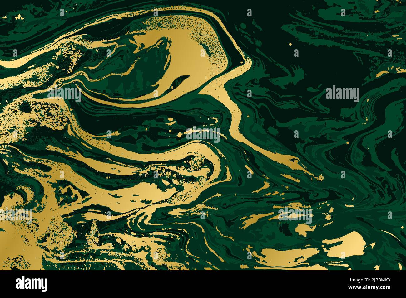 Gold wave on green marble background. Vector texture Stock Vector Image ...