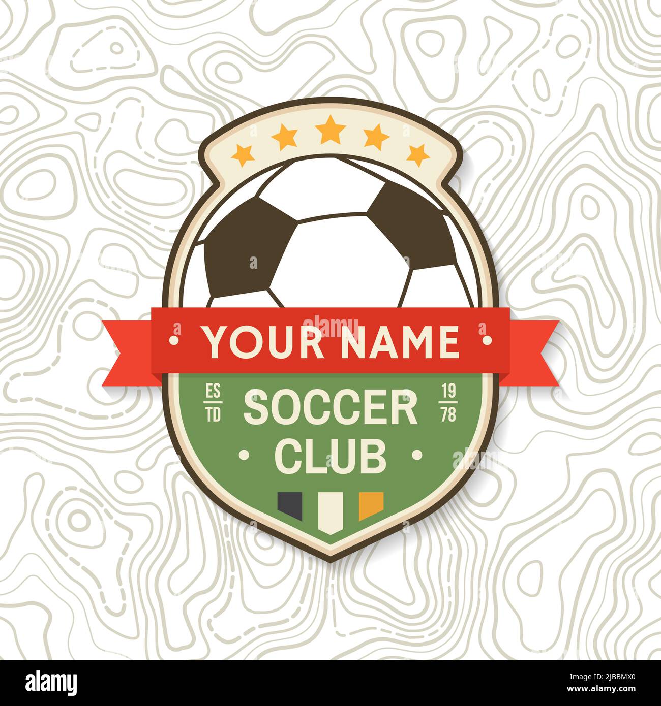 Soccer, football club patch design. Vector illustration Stock Vector ...
