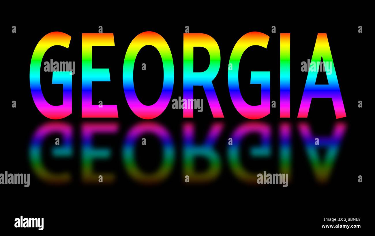 Rainbow sign and reflection illustrating diversity, equality and ...