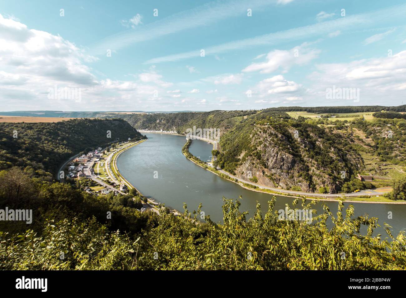 Scenic view of Unesco World Heritage Site Upper Middle Rhine Valley ...
