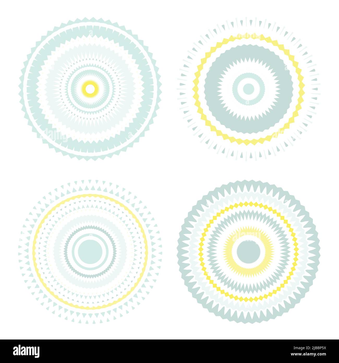 Vector graphic of color mandala circles. Round ornate shapes. Geometric ...
