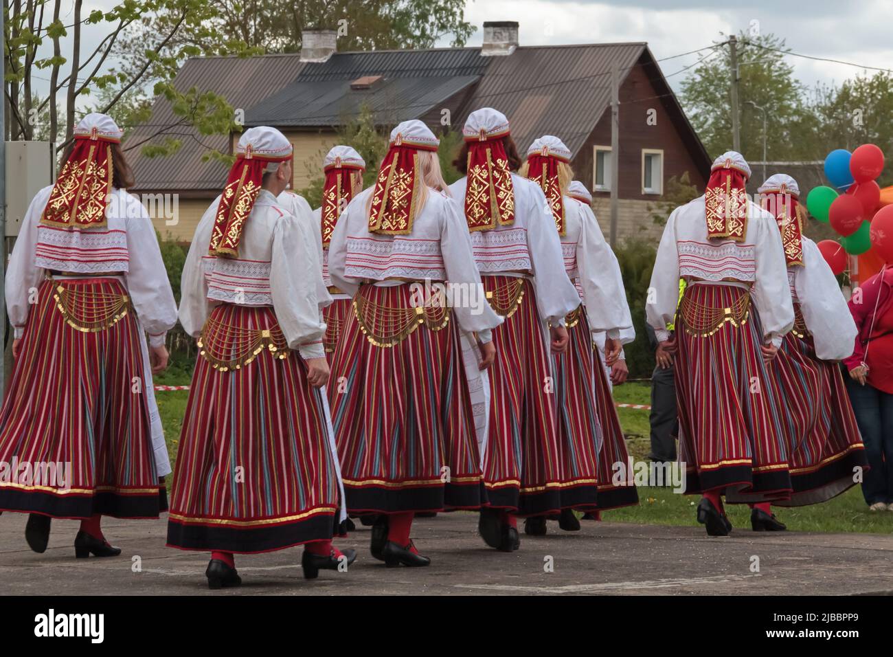 Estonia Luganuse Kivili 05 28 2022 Summer Event A Group Of Women In