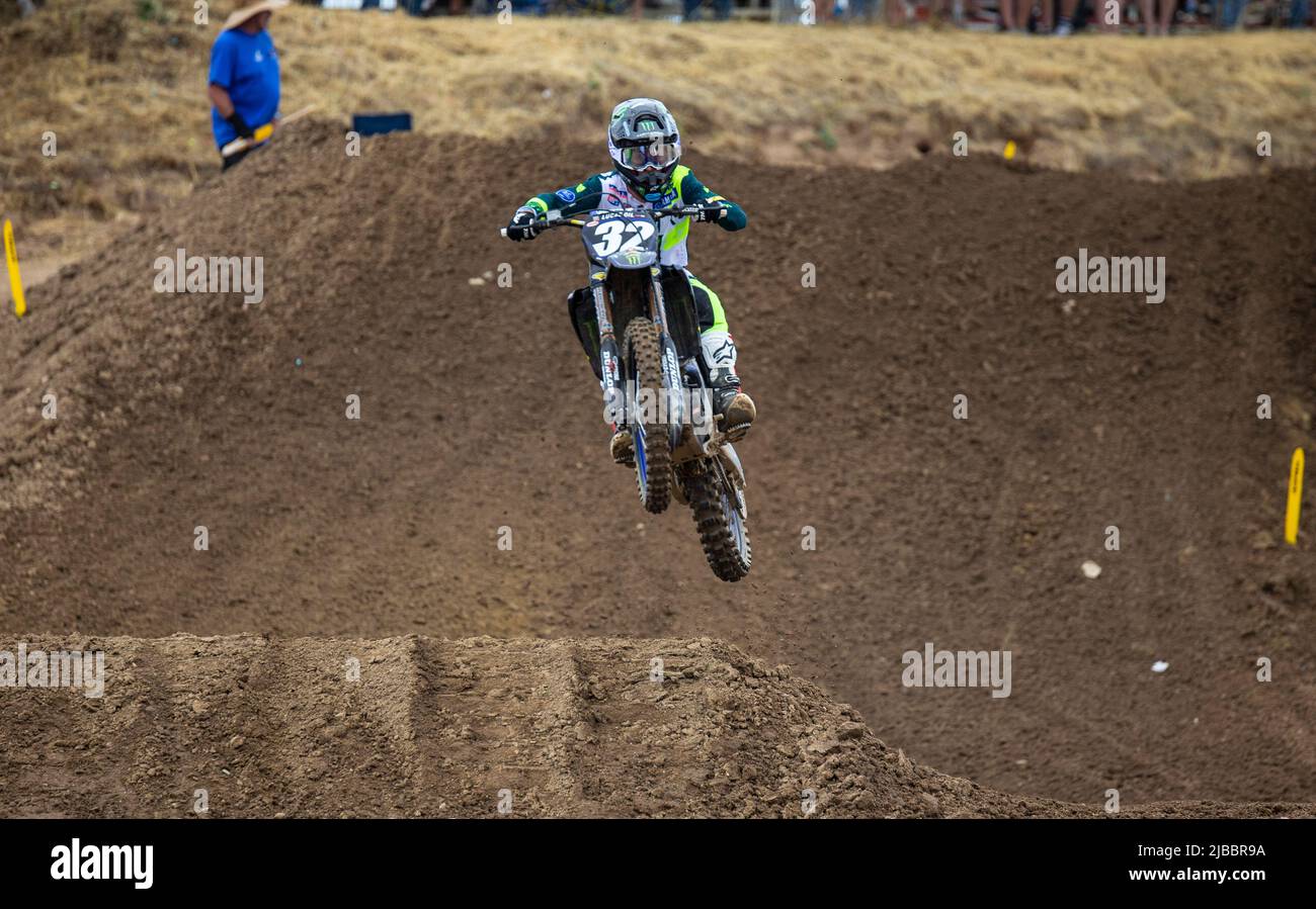 June 04 2022 Rancho Cordova, CA USA Justin Copper coming down hill in ...