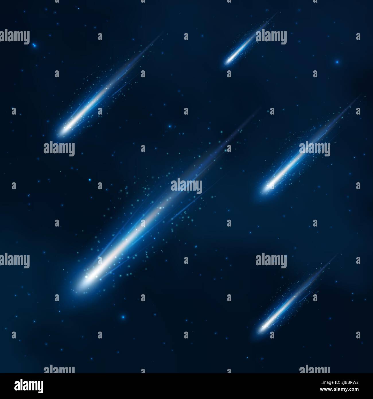 Comet shower in the starry sky. Comet in space, cosmos shower starry ...
