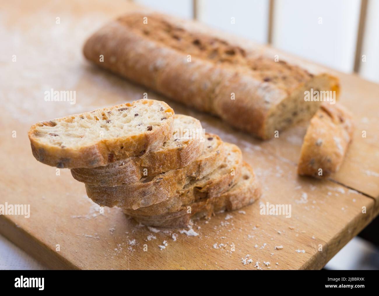 Loaf wholegrain bread slices hi-res stock photography and images - Alamy