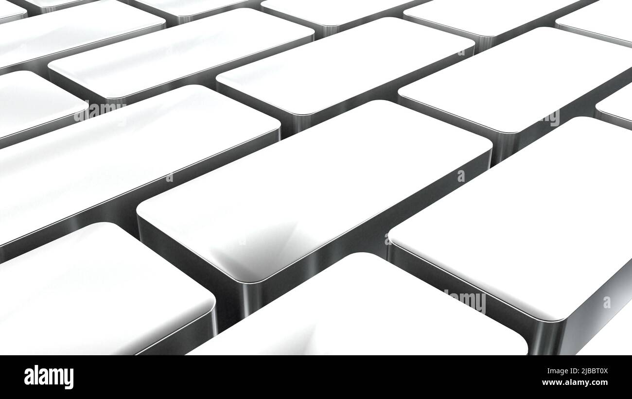 Metal boxes in 3d style 3d render Stock Photo - Alamy