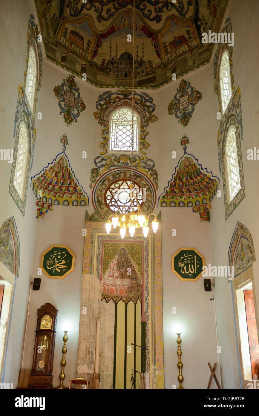 Interiors of Sinan Pasha mosque at Prizren on Kosovo Stock Photo - Alamy