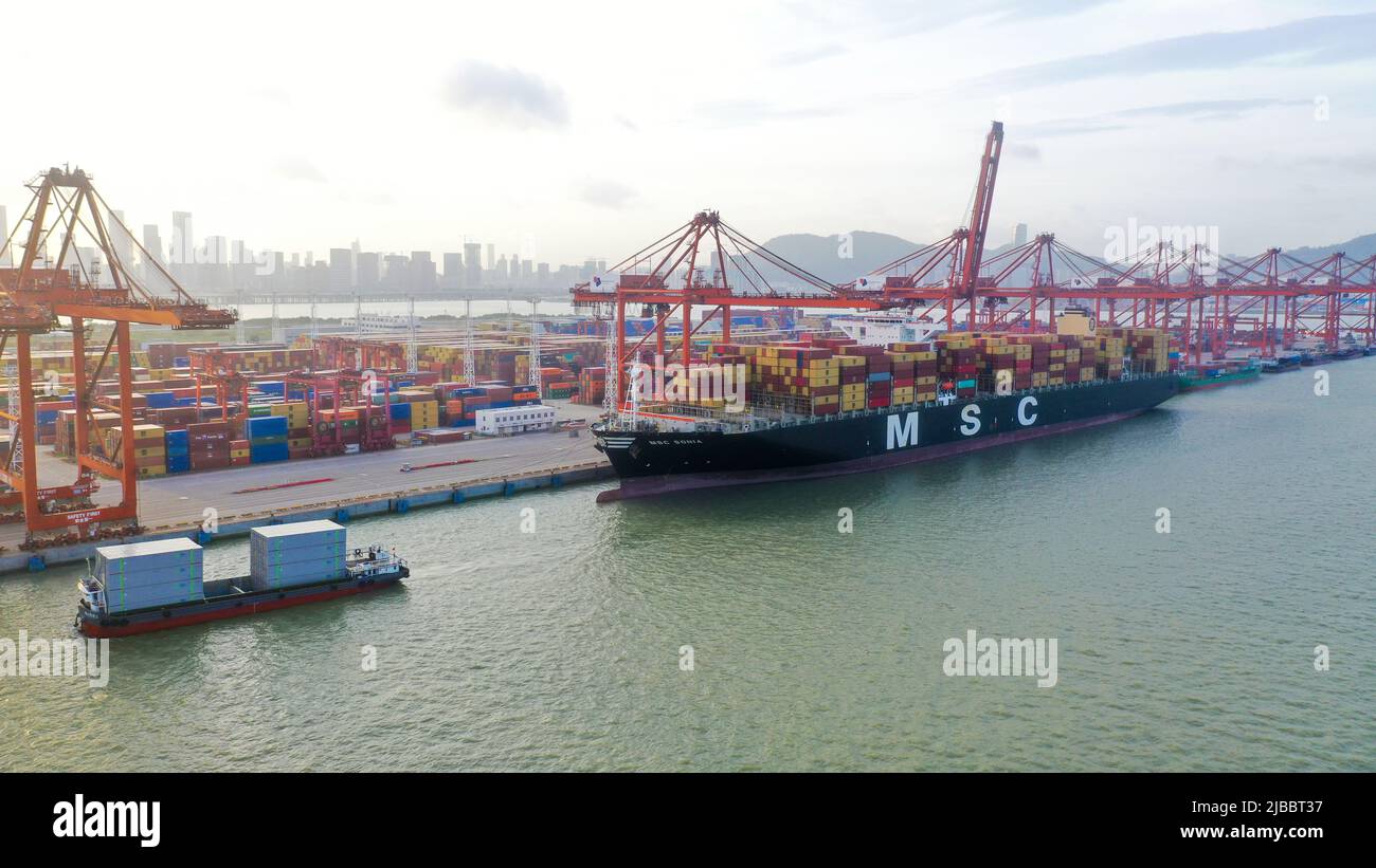 SHENZHEN, CHINA - JUNE 5, 2022 - Aerial photo taken on June 5, 2022 ...