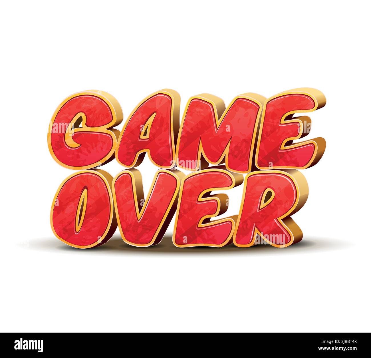 Game over icon for game design. Game over vector interface message ...