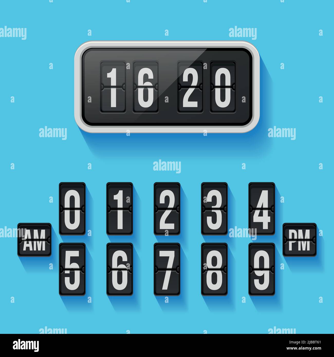 Split flap display Stock Vector Images - Alamy