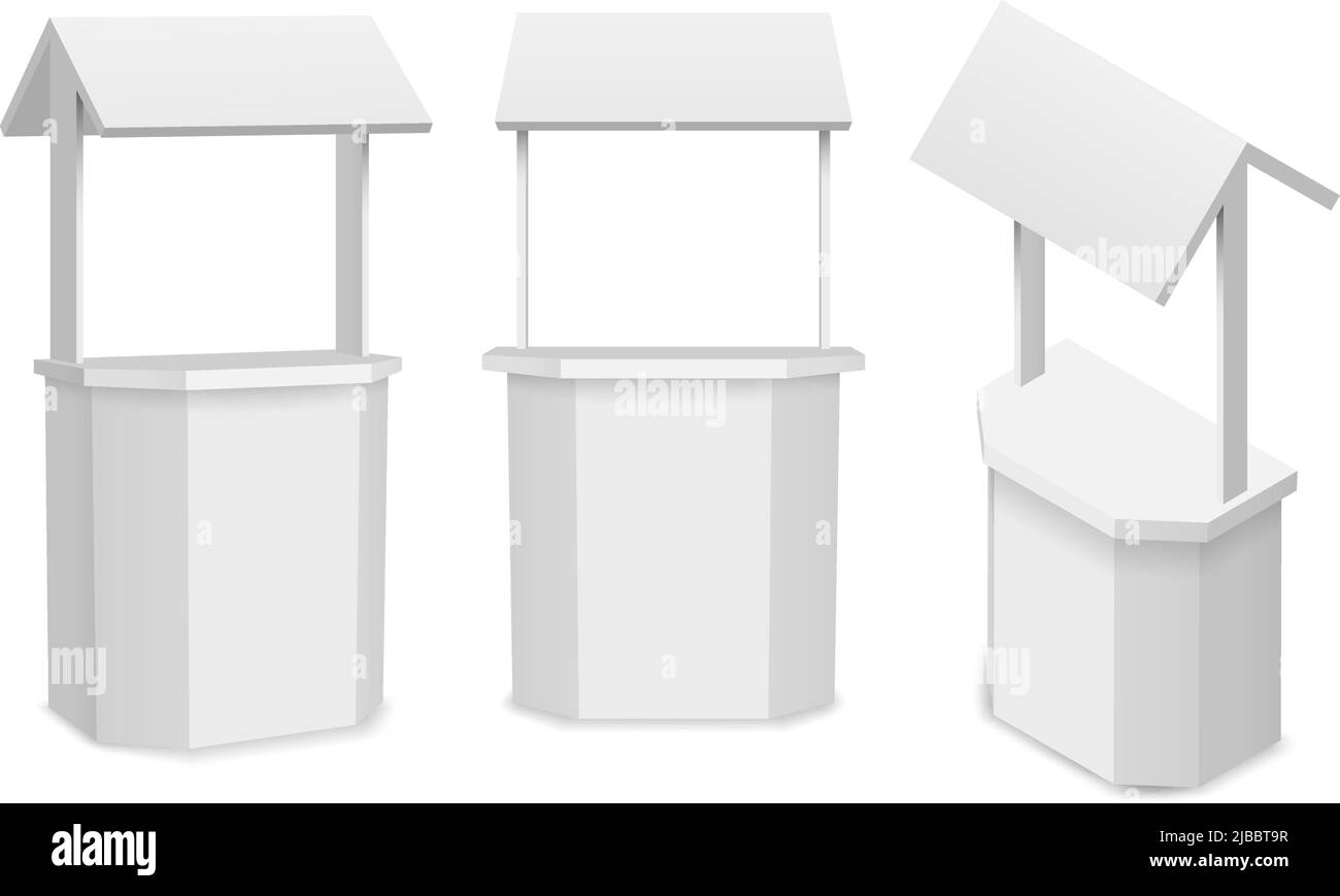 Vector market stand or retail counter for your information or promote ...