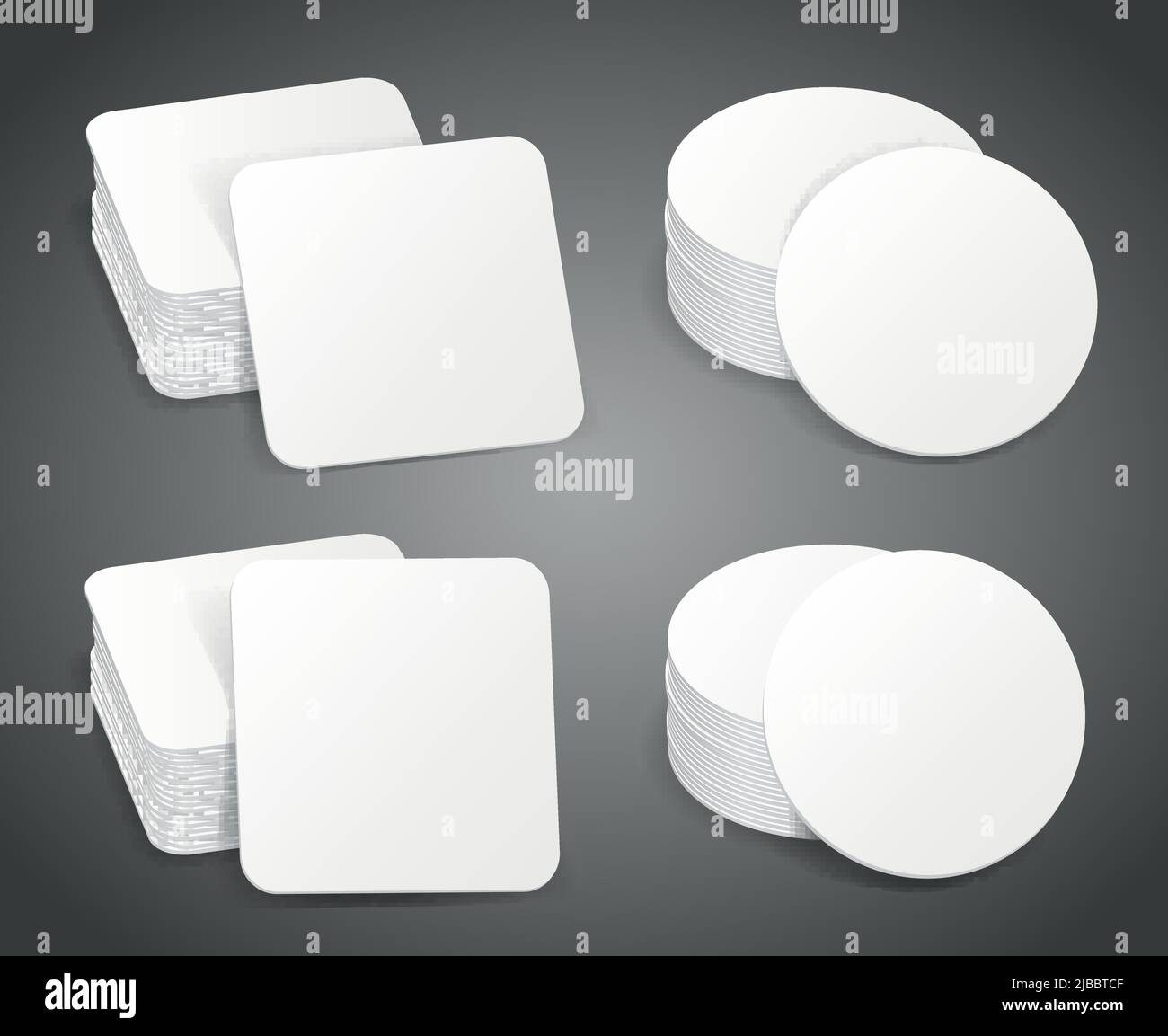 Cardboard coaster Stock Vector Images - Alamy