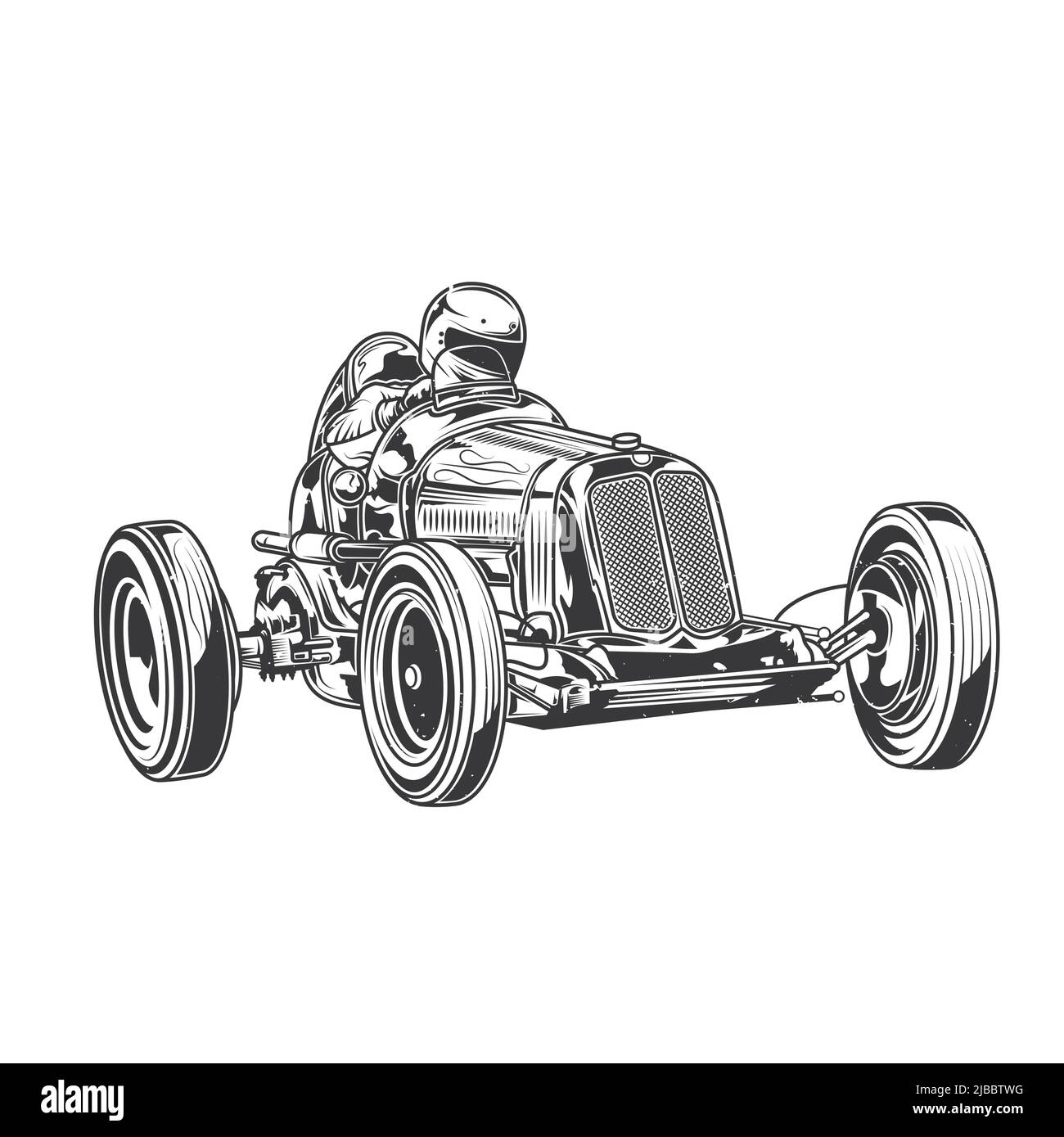 Drawing Hot Rod Burning Rubber