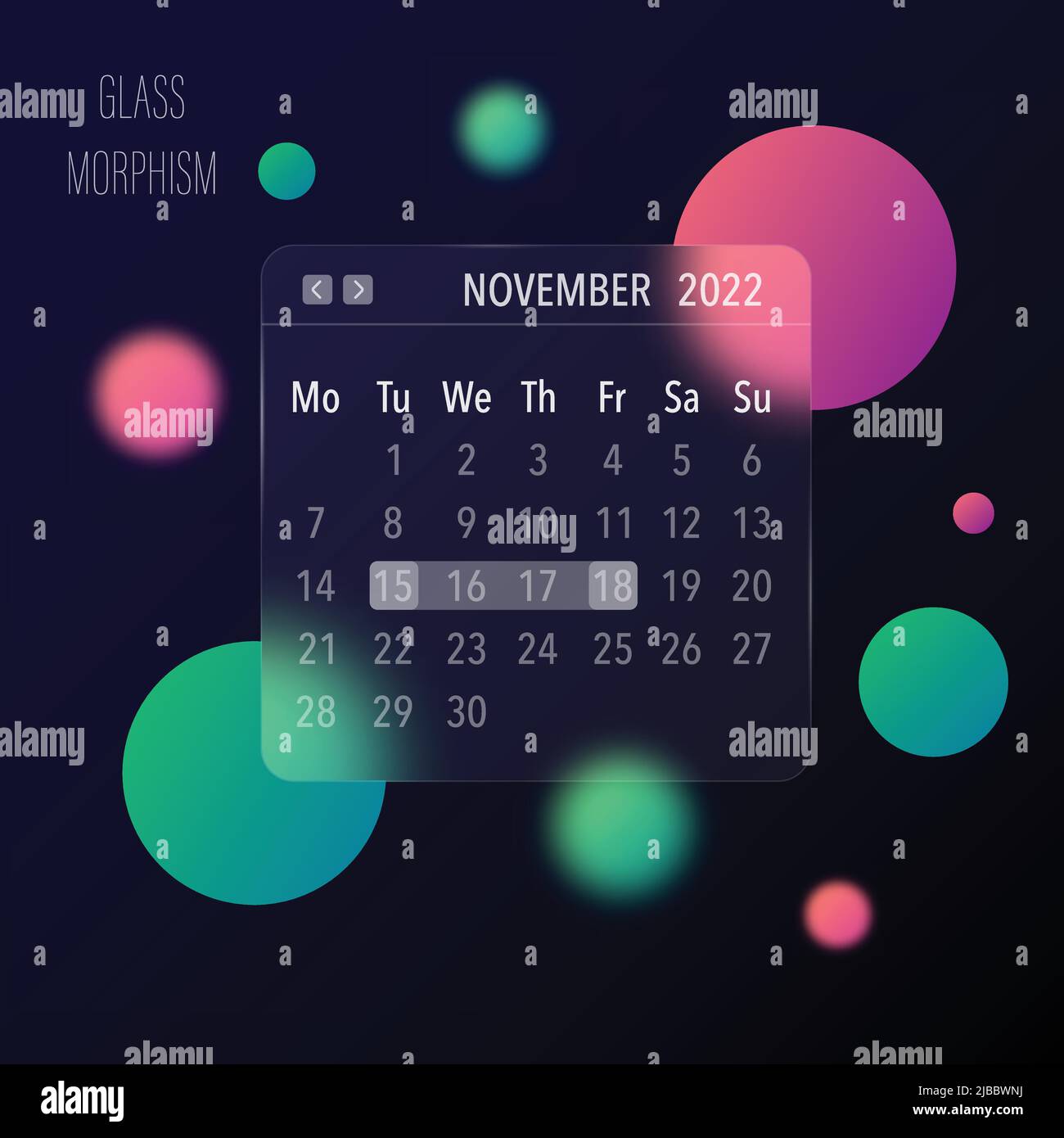 Glass morphism circle and square elements Stock Vector Image & Art - Alamy