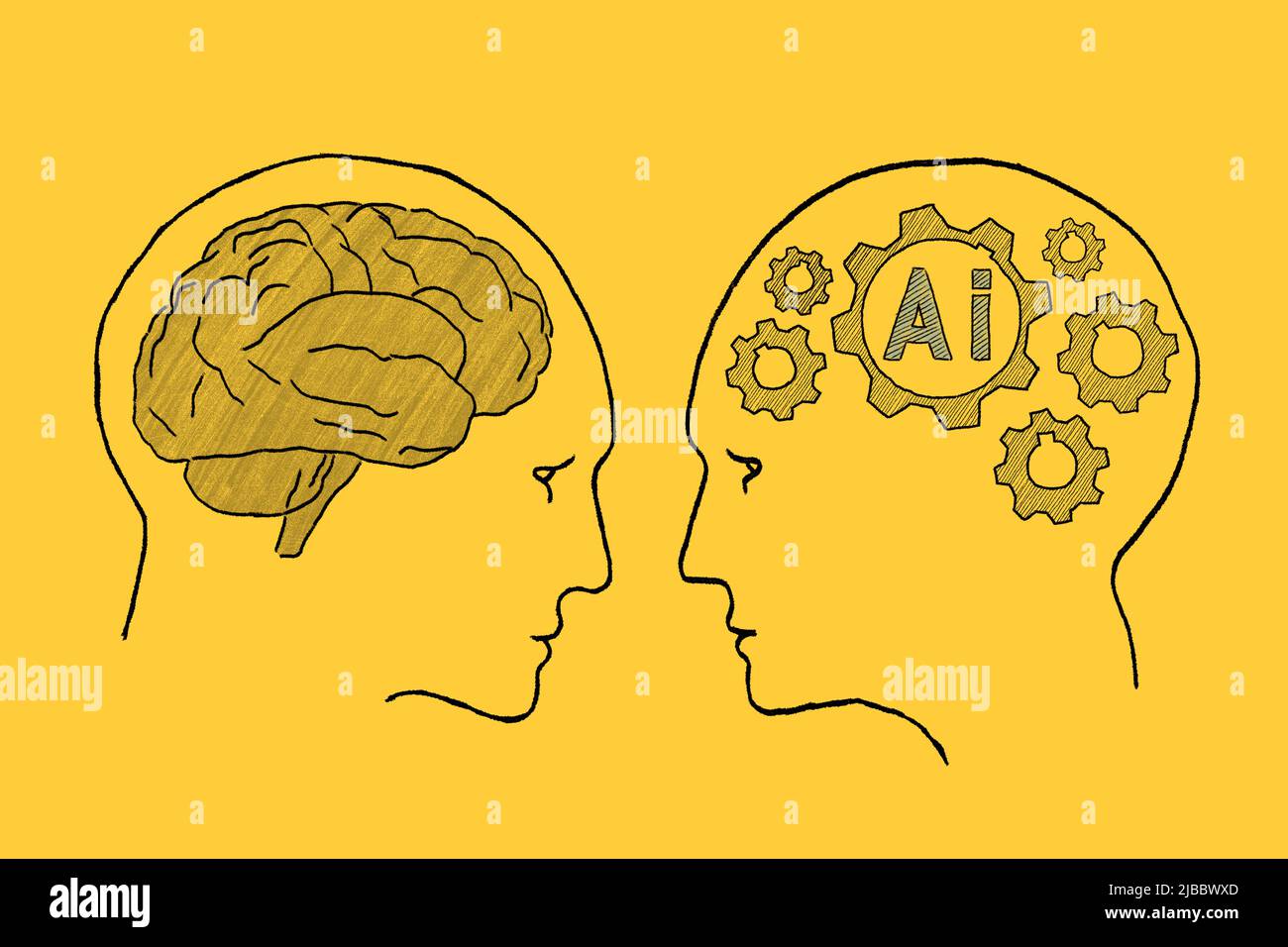Human brain vs ai hi-res stock photography and images - Alamy