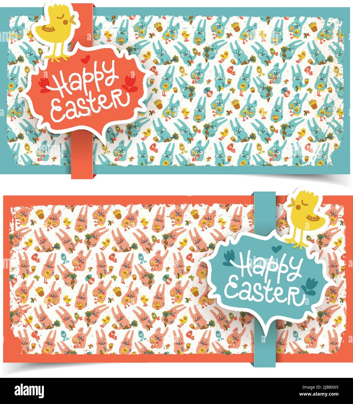 Happy easter banners vector Illustration Stock Vector Image & Art - Alamy