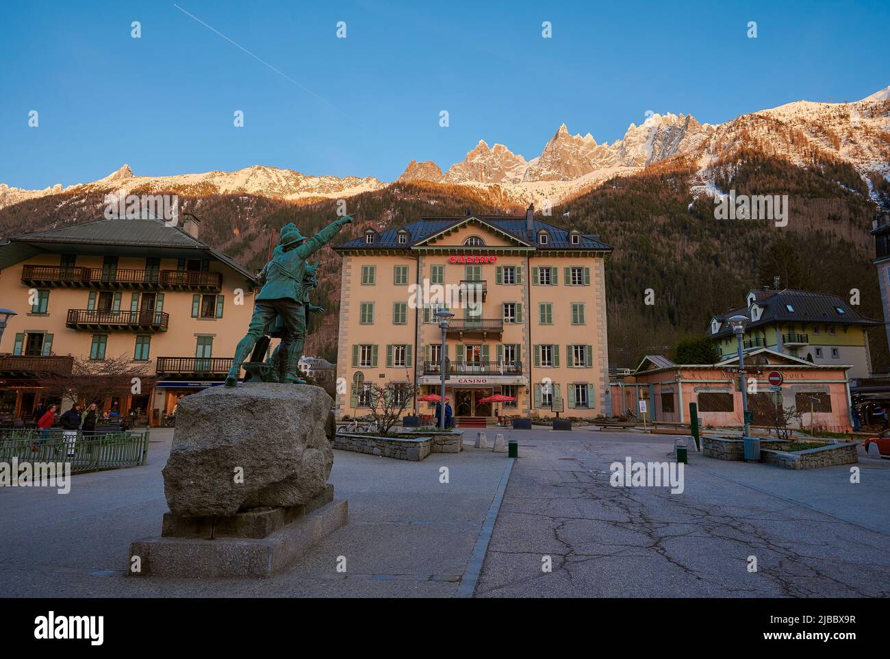 Chamonix winter city view hi-res stock photography and images - Alamy