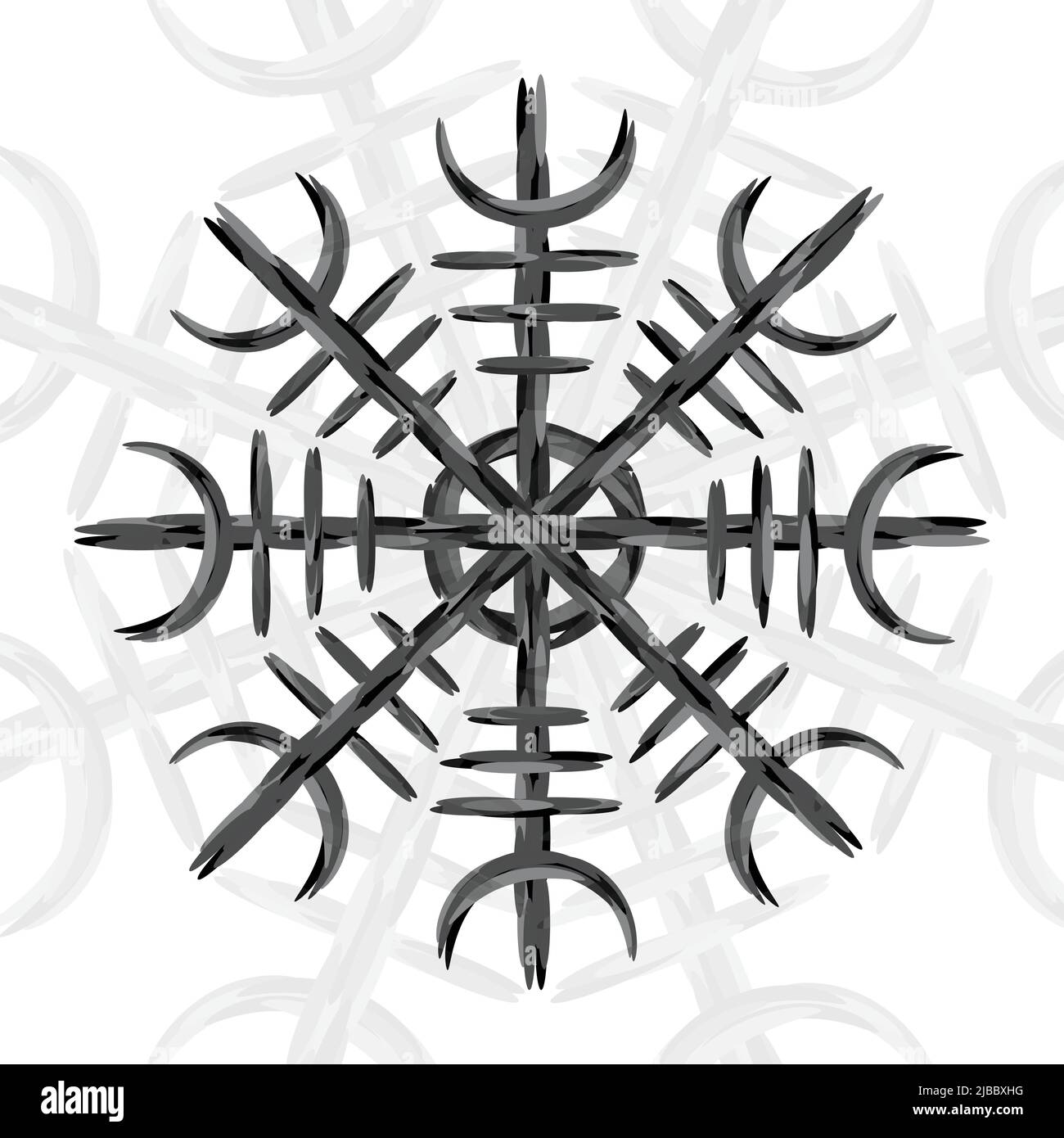 Runic viking grey brush symbol Stock Vector Image & Art - Alamy