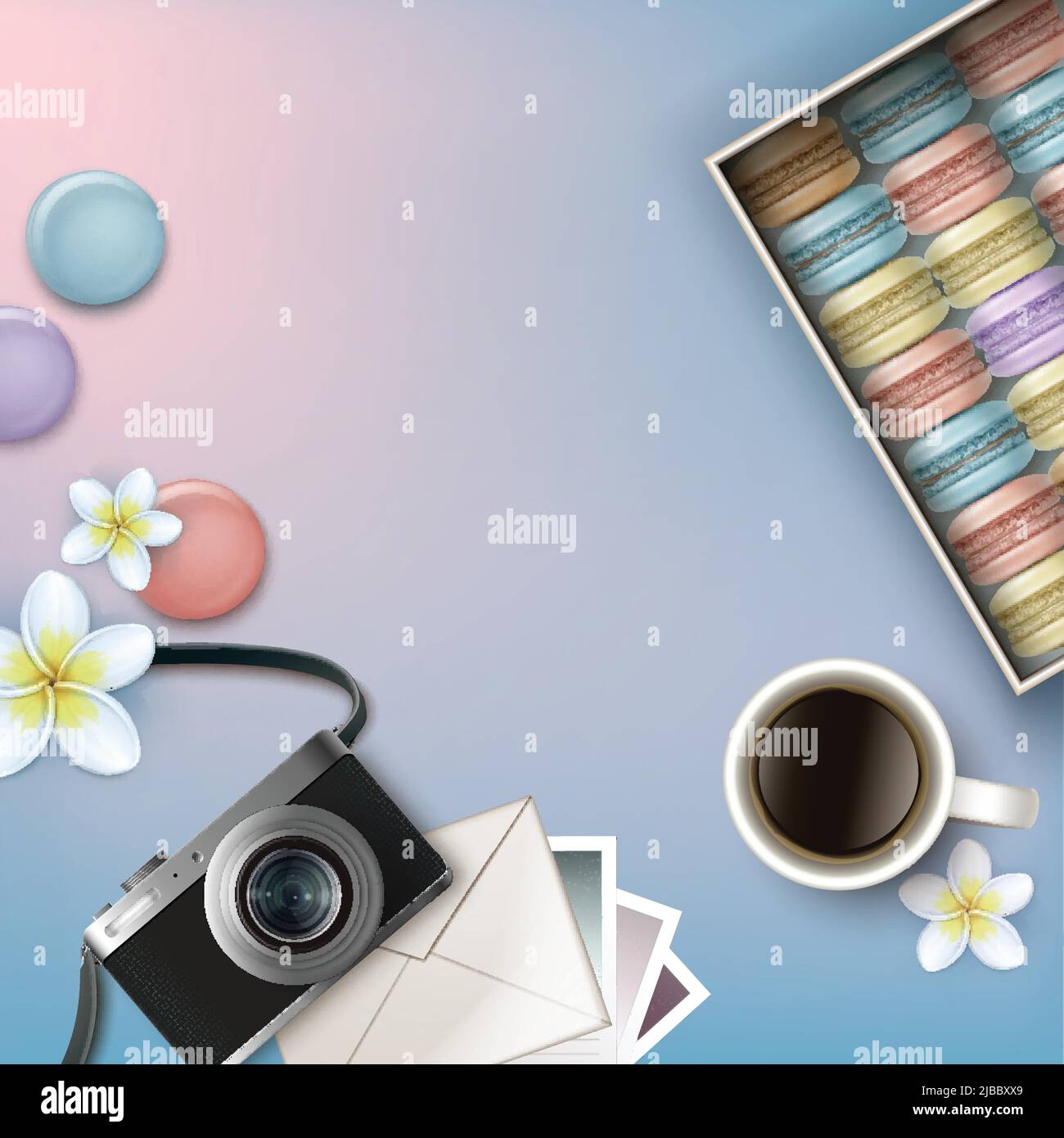 Coffee flavor french macaron Stock Vector Images - Alamy