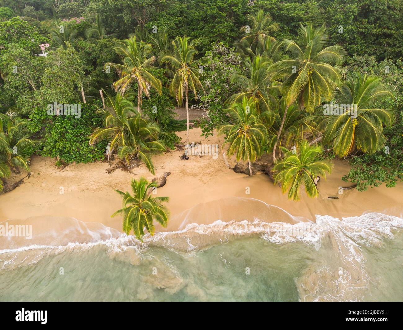 Puerto Viejo, Costa Rica - Stunning aerial view of the Punta Uva beach ...