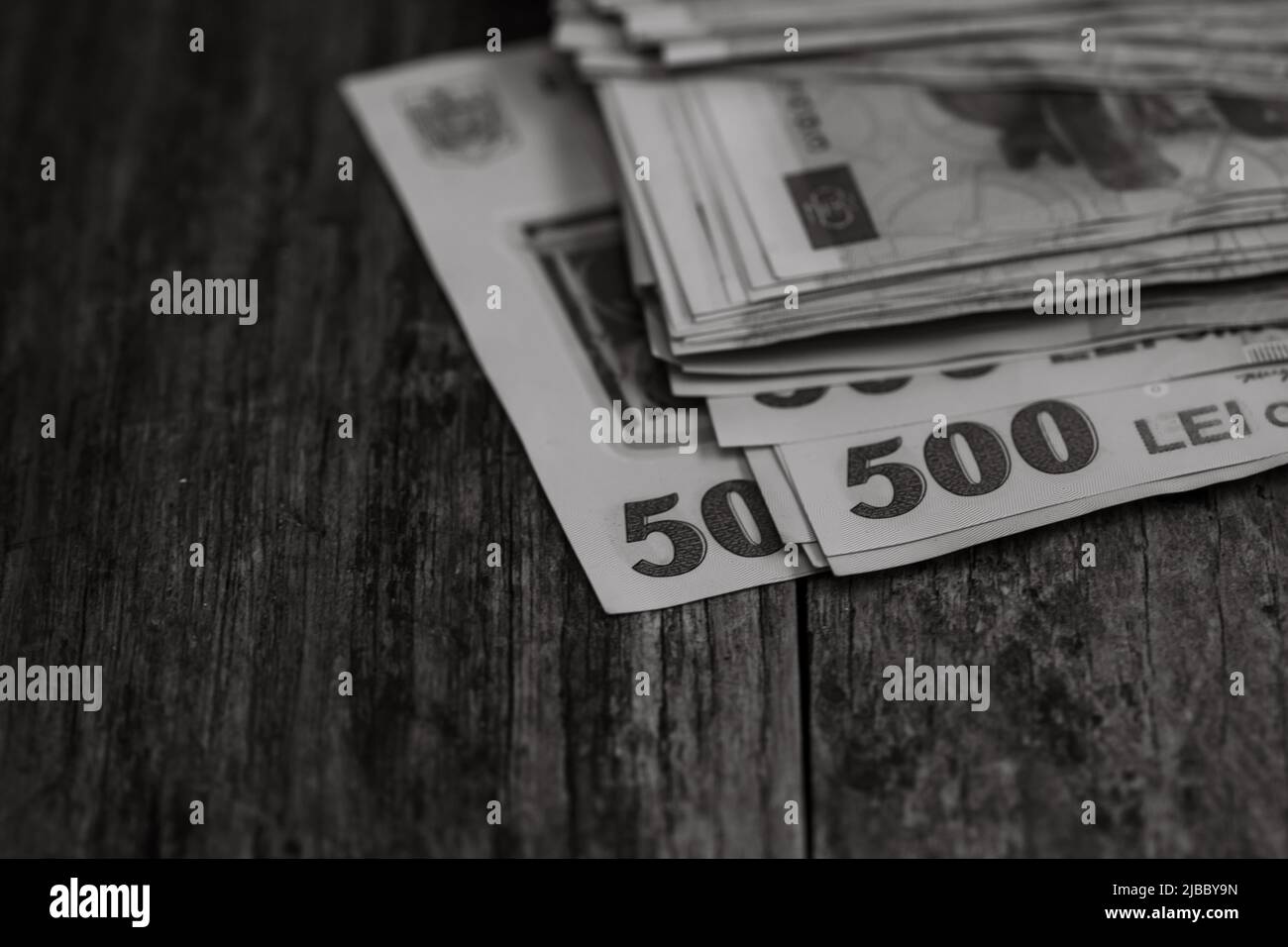 Romania LEI money. Romanian LEI currency Stock Photo - Alamy