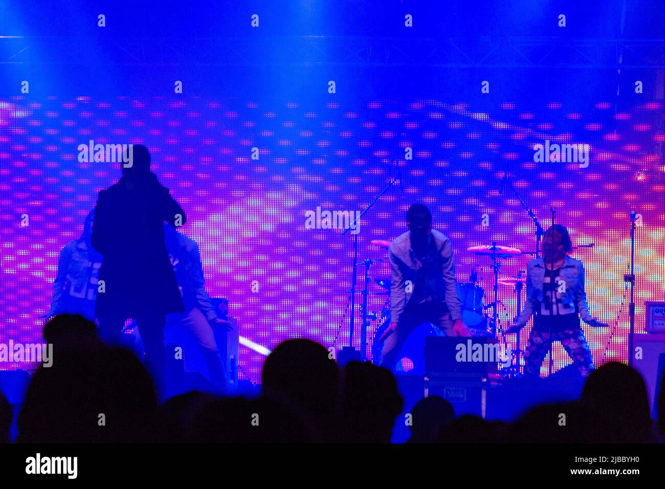 New Year Eve Live concert scene with the Bulgarian pop-singer Rafi ...