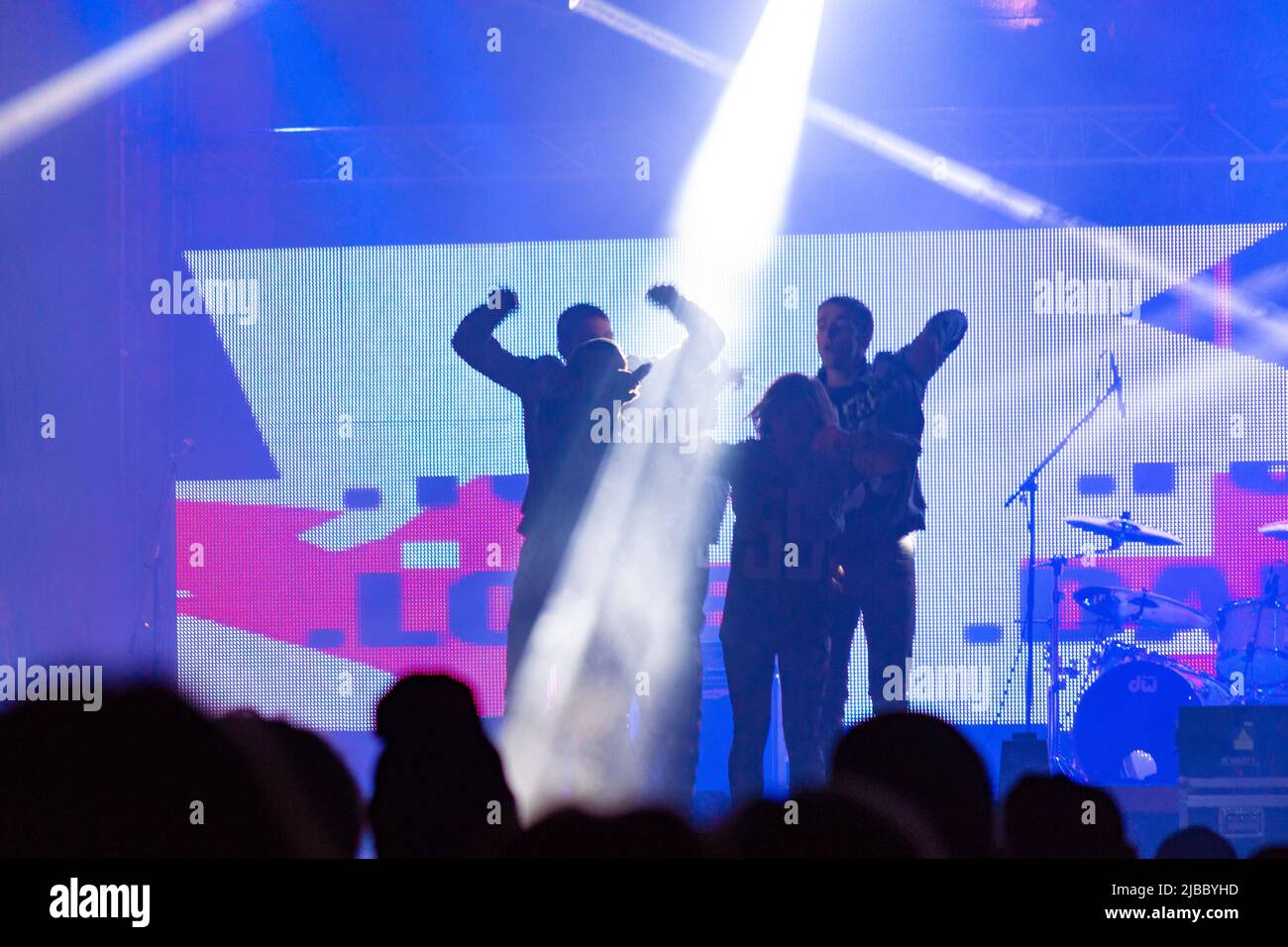 New Year Eve Live concert scene with the Bulgarian pop-singer Rafi ...