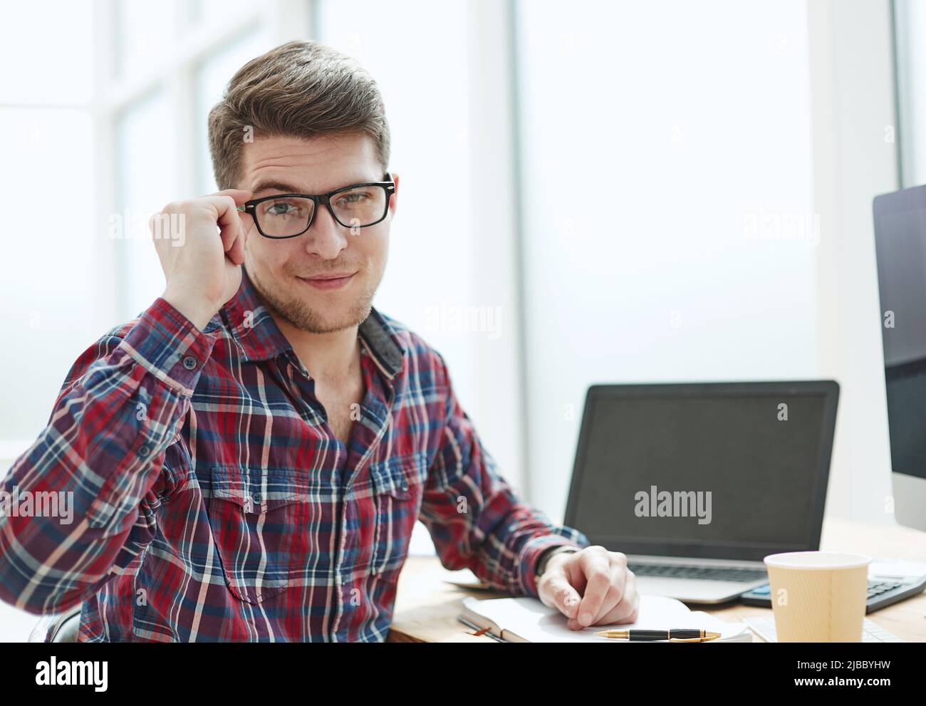 Computer Person Wearing Glasses