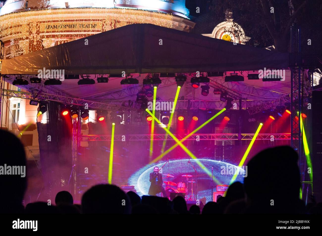 New Year Eve Live concert scene with the Bulgarian pop-singer Rafi ...