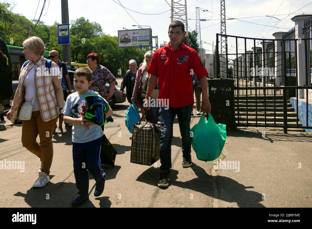 ODESA, UKRAINE - JUNE 02, 2022 - People evacuated from the frontline ...