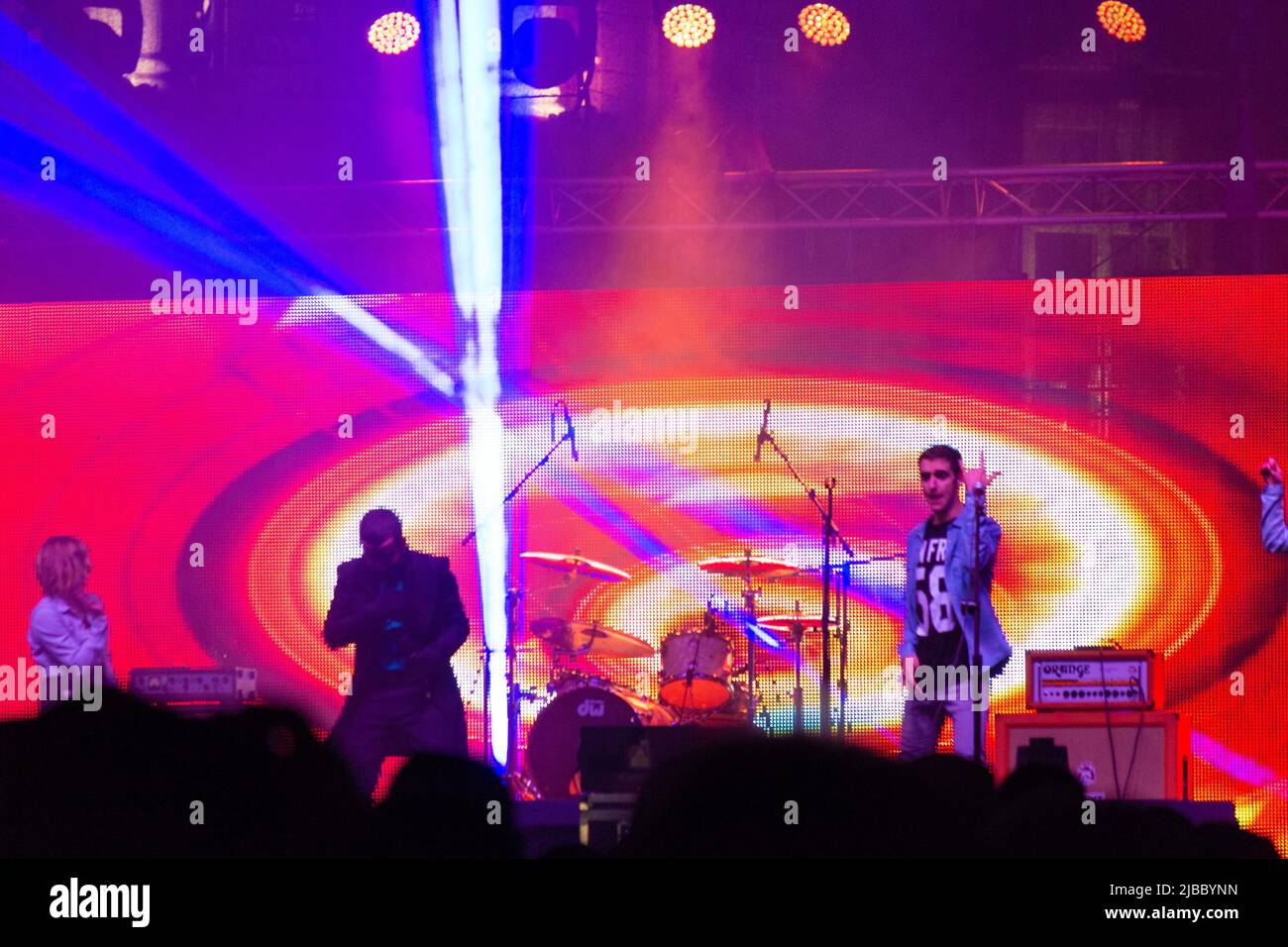 New Year Eve Live concert scene with the Bulgarian pop-singer Rafi ...