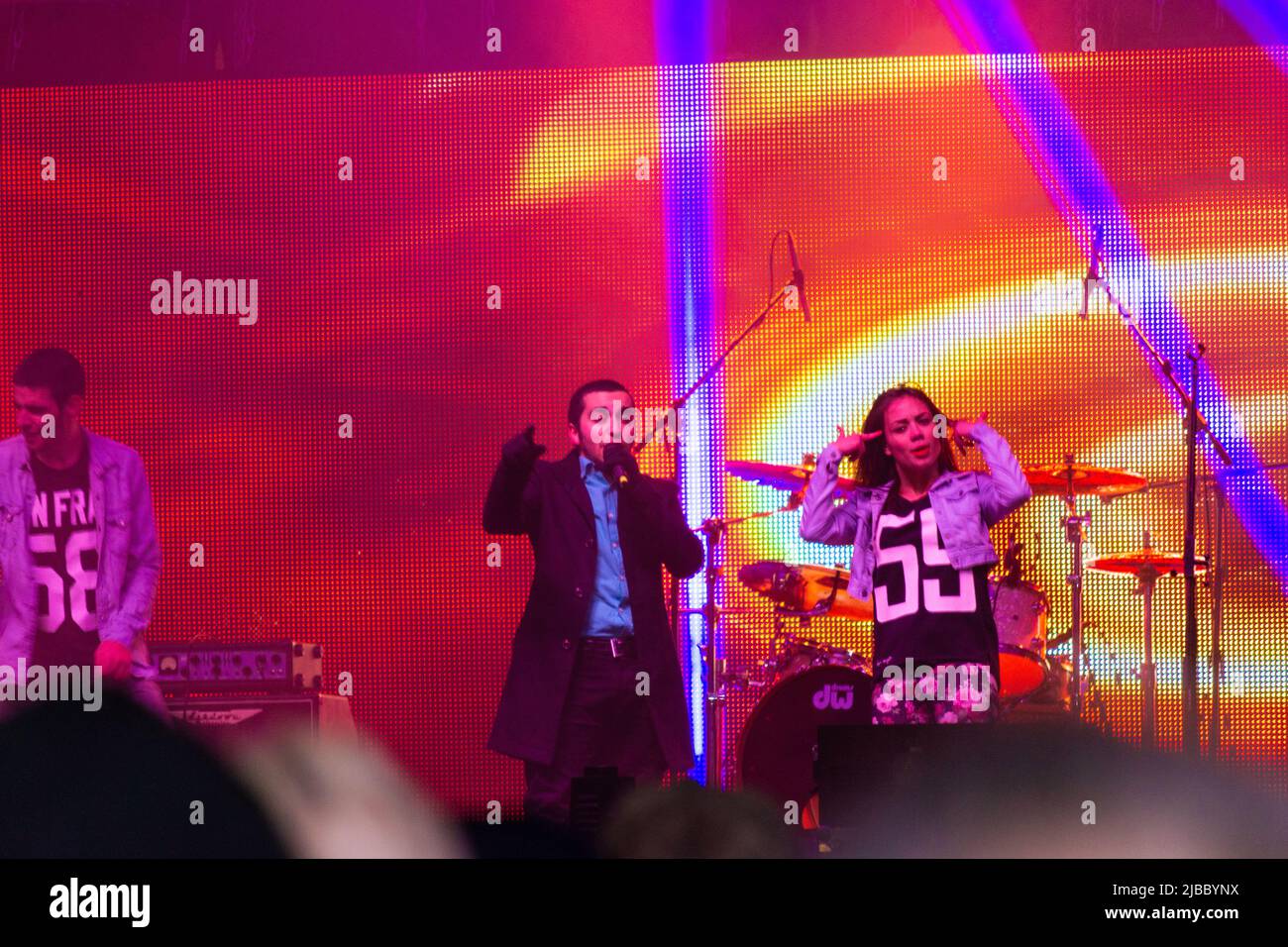 New Year Eve Live concert scene with the Bulgarian pop-singer Rafi ...