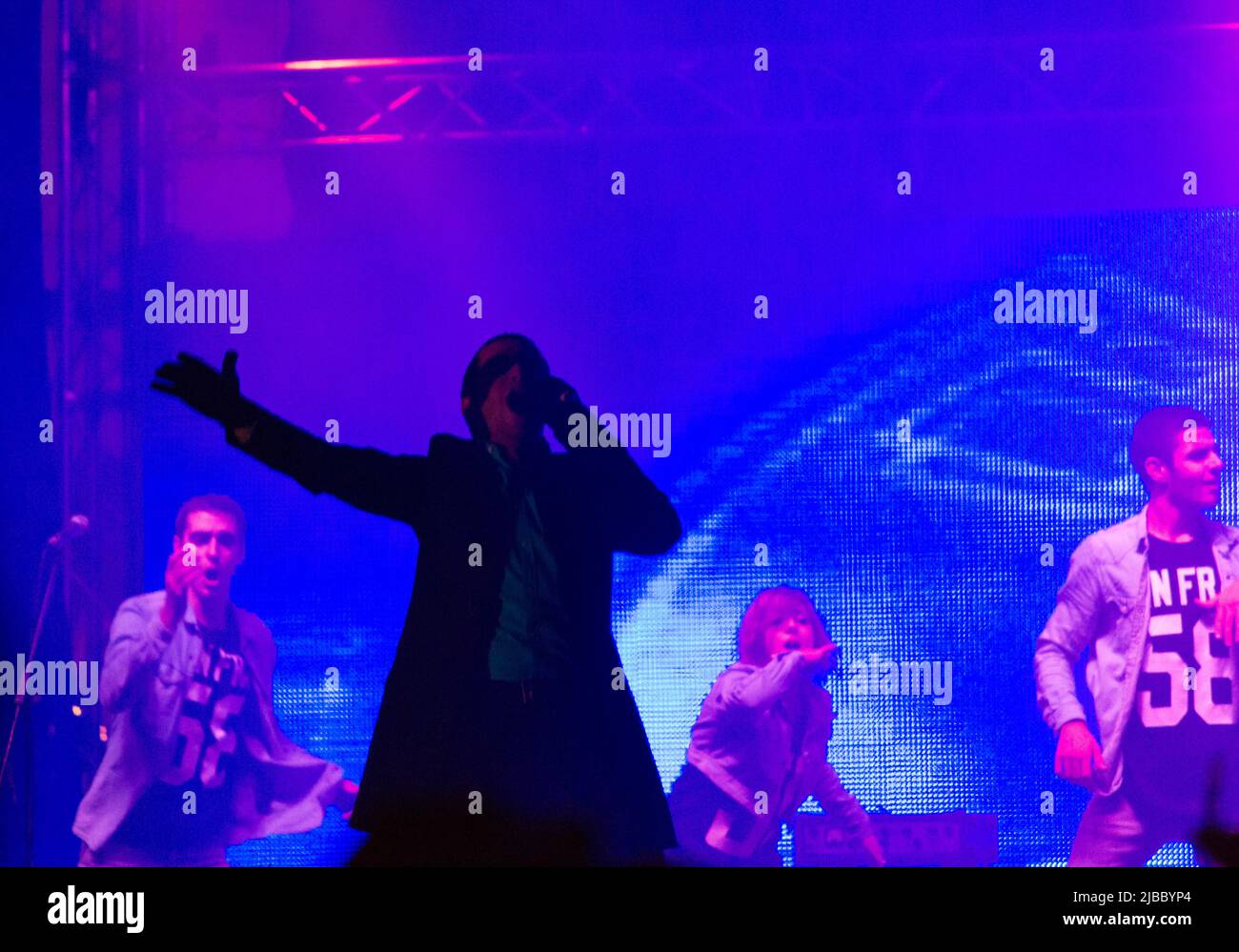 New Year Eve Live concert scene with the Bulgarian pop-singer Rafi ...