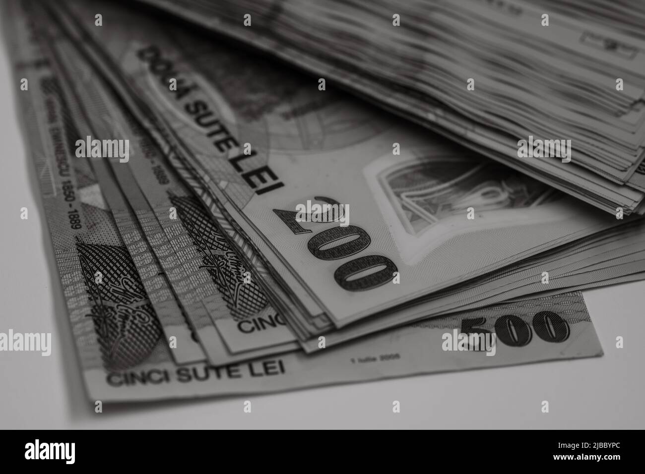 Romania LEI money. Romanian LEI currency Stock Photo - Alamy