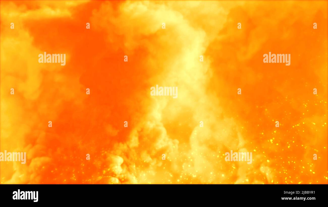 Bright war or battle actions backdrop with burning fire of fire ...