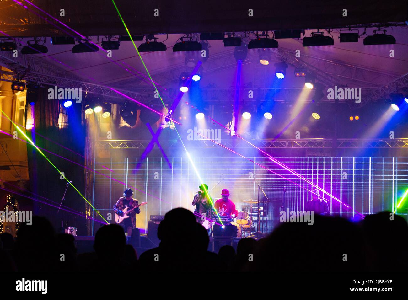 New Year Eve Live concert scene with the Bulgarian house/electro band ...