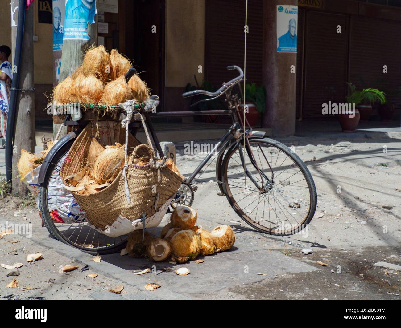 Dar es Salaam, Tanzania - Feb, 2021: The bicycle is a very popular ...