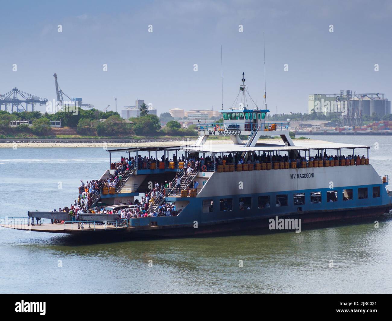 Dar es Salaam, Tanzania - February 2021: A crowd of African people on a ...