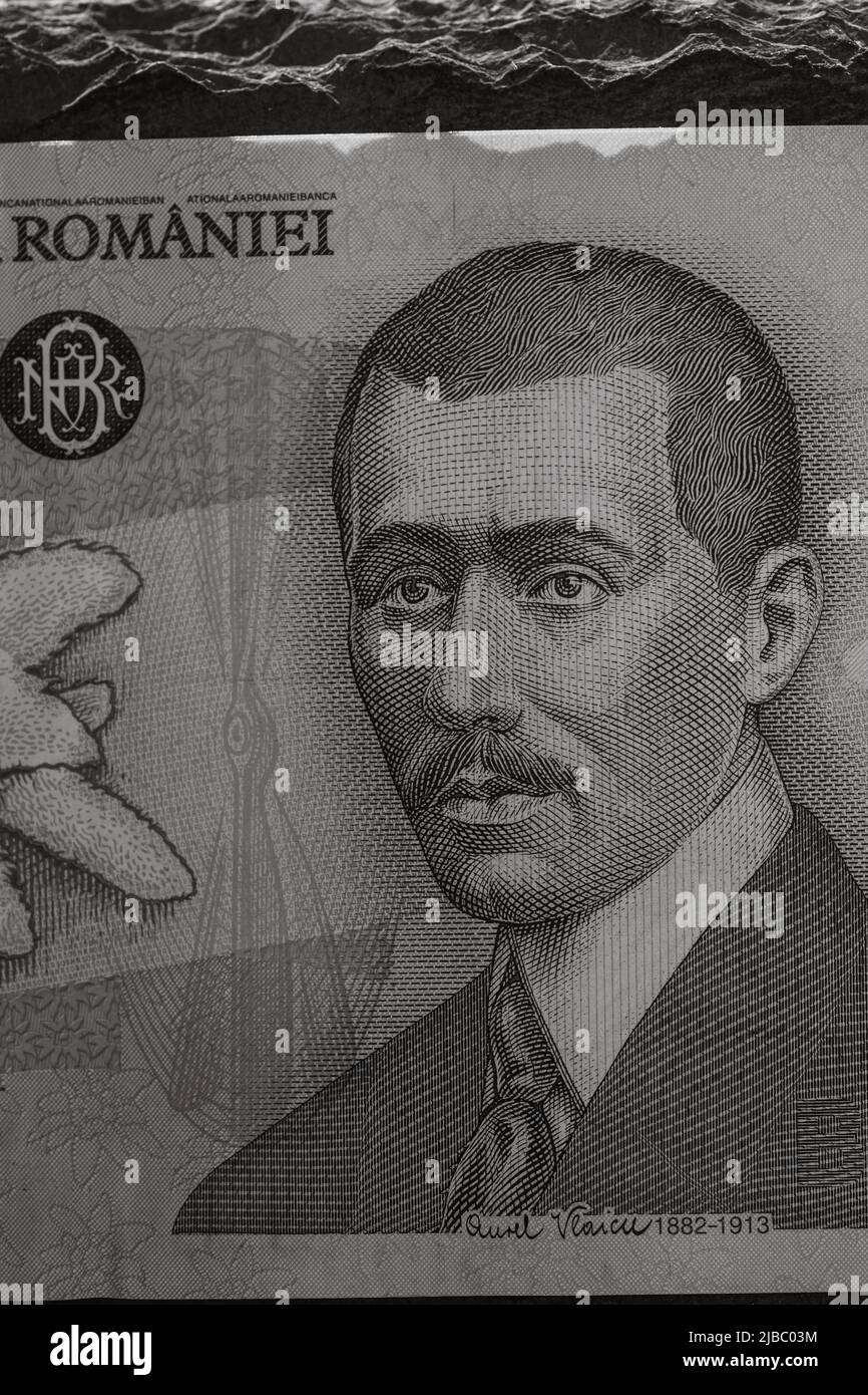 Romania LEI money. Romanian LEI currency Stock Photo - Alamy