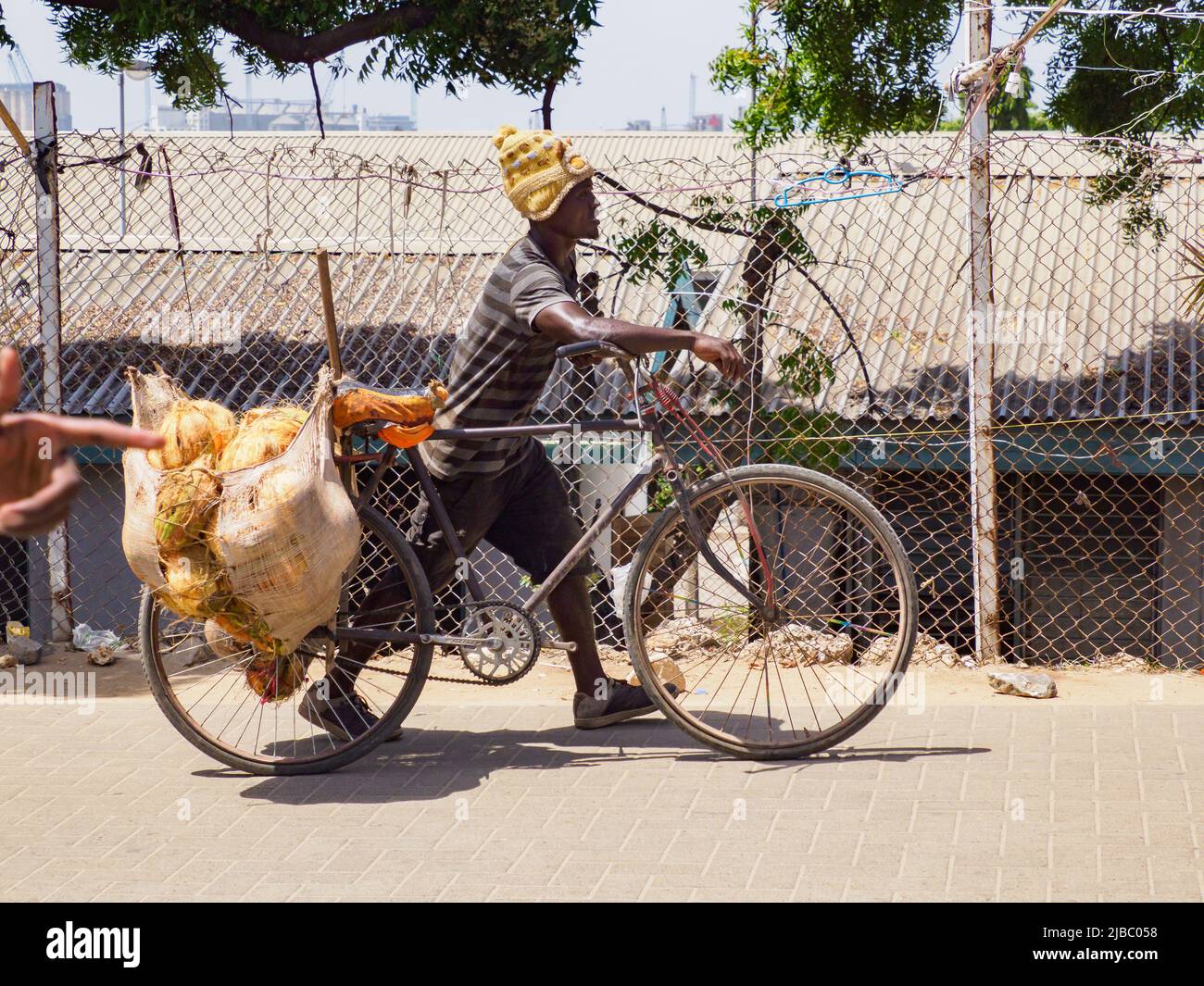 Dar es Salaam, Tanzania - Feb, 2021: The bicycle is a very popular ...
