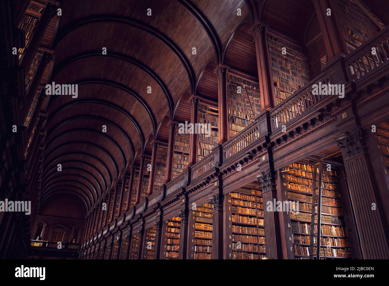 DUBLIN, IRELAND - JULY 14, 2018: The Long Room in the Trinity College ...