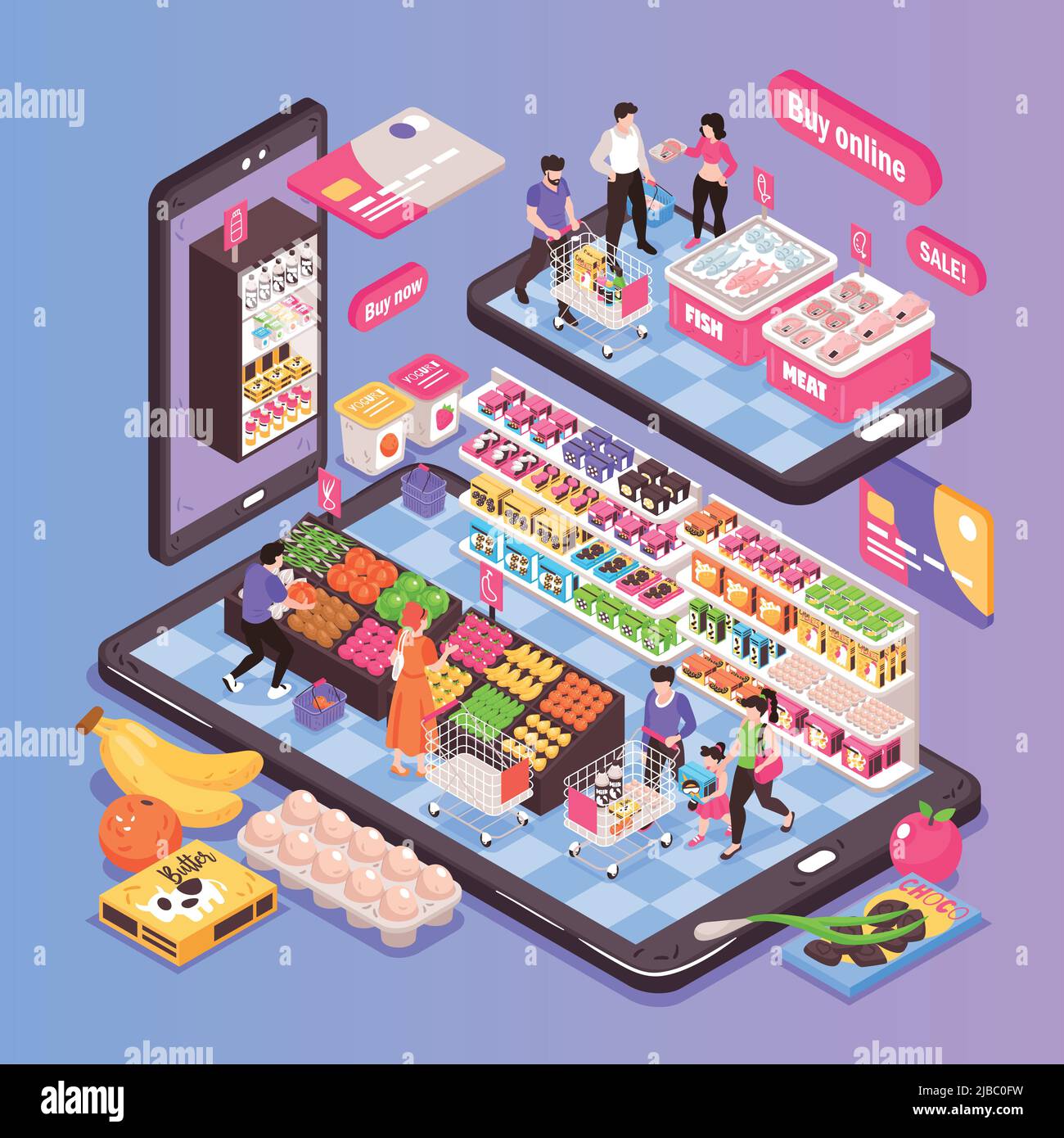 Supermarket checkout screen Stock Vector Images - Alamy