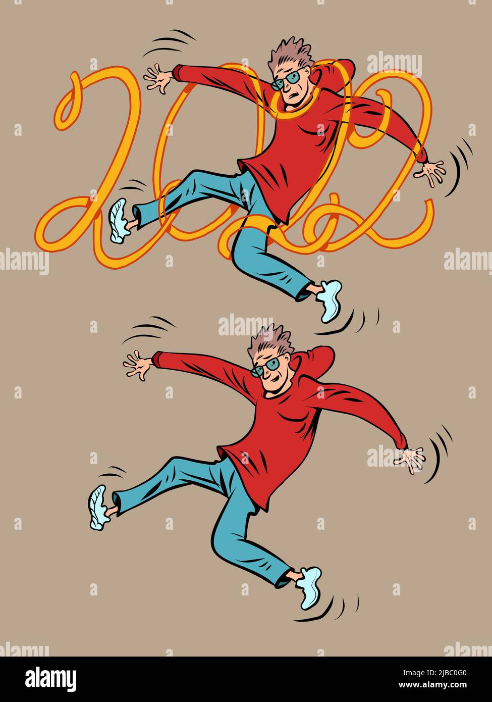 New year concept man Stock Vector Images - Alamy