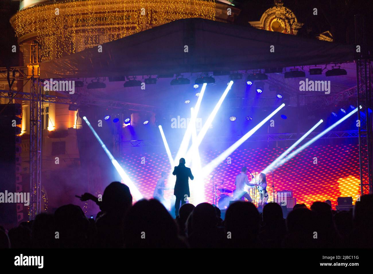 New Year Eve Live concert scene with the Bulgarian pop-singer Rafi ...