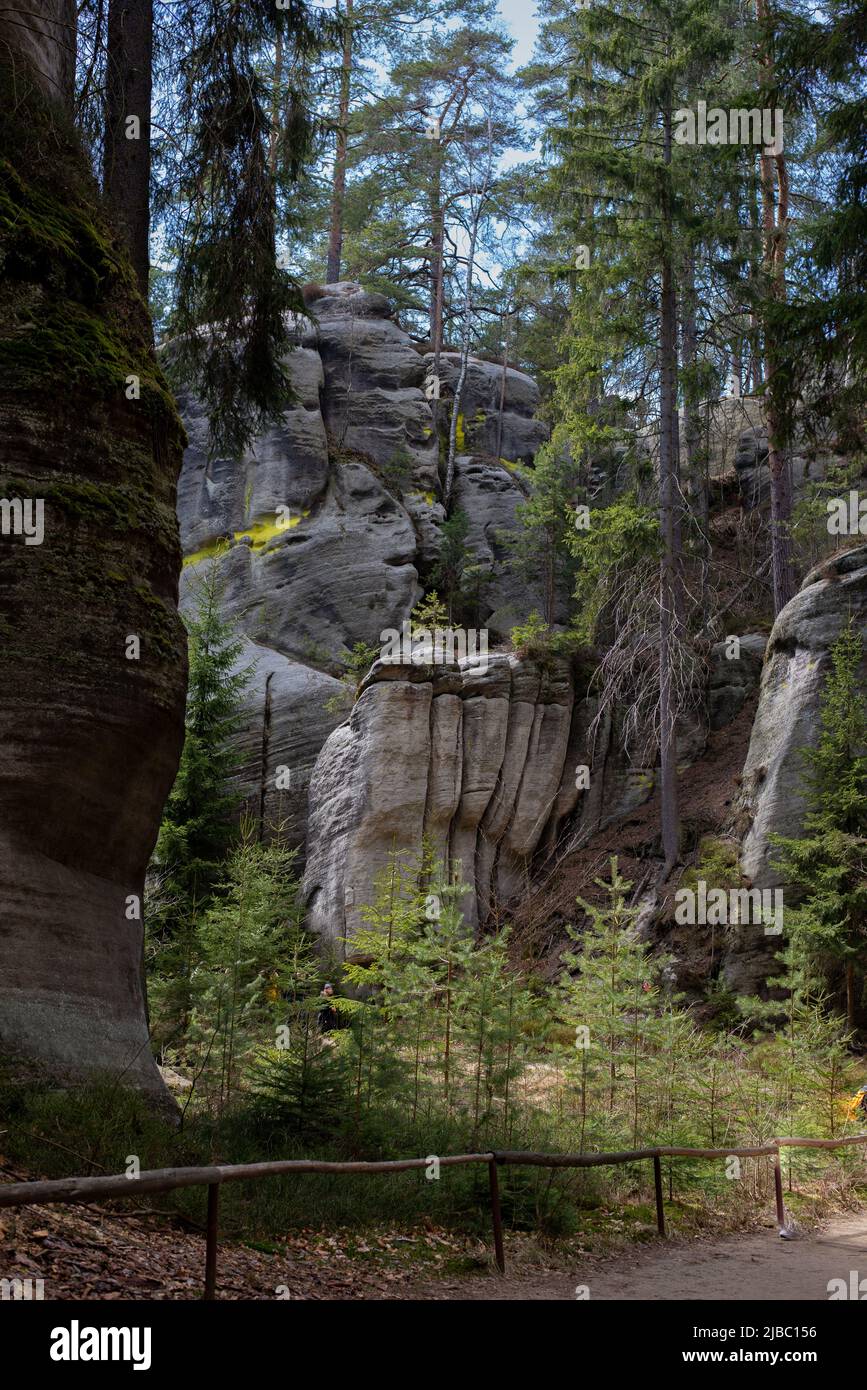 Beautiful nature of Adrspach-Teplice Rocks. National Park of Adrspach ...