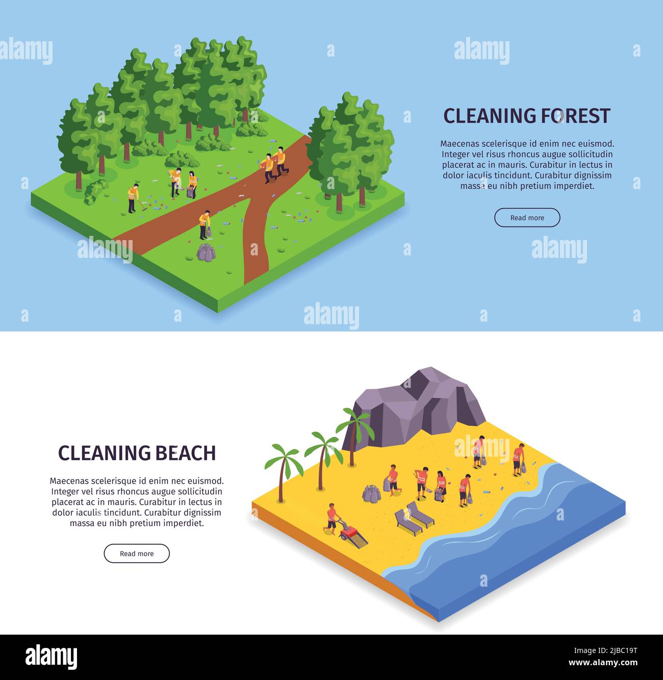 Beach litter collection Stock Vector Images - Alamy